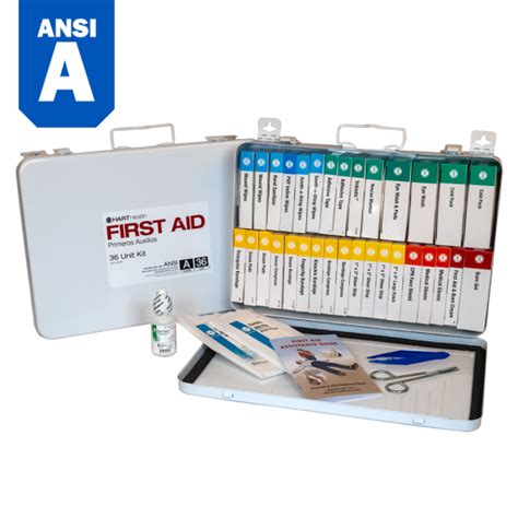Ansi Class A 36 Unit First Aid Kit Metal Box With Enamel Finish