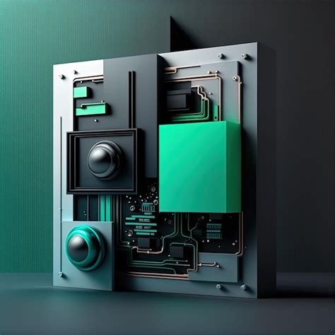 Premium Photo Abstract Composition Simple Geometric Shapes Dark