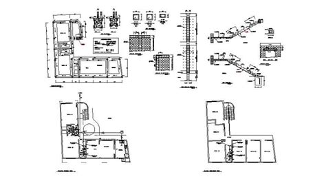 House Floors Constructive Structure Staircase Construction And Auto Cad Drawing Details Dwg File
