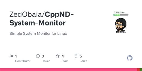 GitHub ZedObaia CppND System Monitor Simple System Monitor For Linux