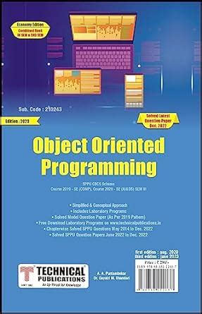 Object Oriented Programming For SPPU 19 Course SE I Comp 210243