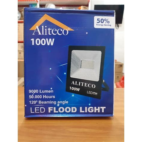 Jual LAMPU SOROT LED 100W OUTDOOR FLOOD LIGHT LED ALITECO Shopee Indonesia