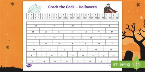 Halloween Aistear Crack The Code Activity Teacher Made