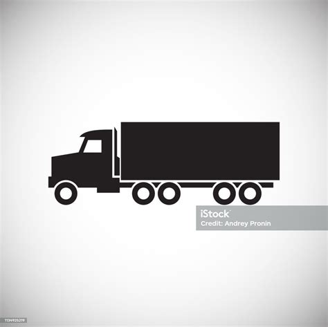 그래픽 및 웹 디자인에 대 한 배경에서 트럭 아이콘입니다 간단한 벡터 기호입니다 웹 사이트 버튼 또는 모바일 앱에 대 한 인터넷 개념 기호입니다 로고에 대한 스톡 벡터 아트
