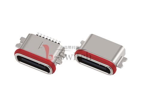 防水type C母座 Ipx8防水type C母座 防水usb连接器 防水连接器 品赞电子