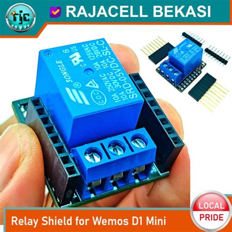 Jual Wemos D1 Mini Relay Module Shield 220V 10A For D1mini Project Standar Quality Kota