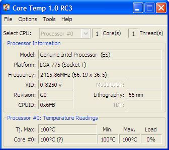 Core Temp Coretemp Hardware Tools System Software Research