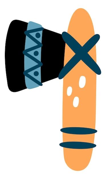 Premium Vector Cute Axe In Tribal Style Ethnic Weapon Folk Element