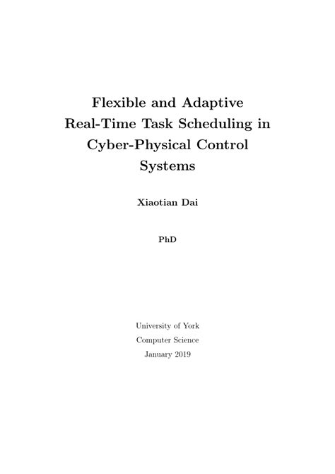 Pdf Flexible And Adaptive Real Time Task Scheduling In Cyber Physical
