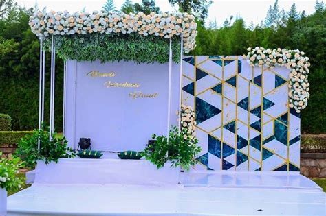 Green And White Introduction Gazebo For Kwanjula Decor