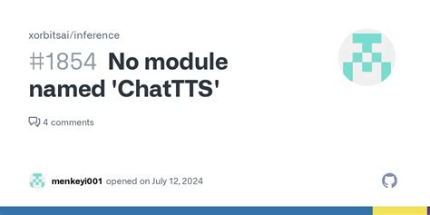 No Module Named Chattts · Issue 1854 · Xorbitsaiinference · Github