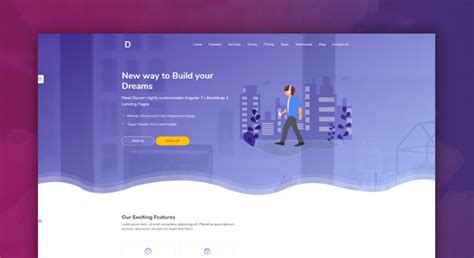 Dexam Angular Bootstrap App Landing Page By Mhrafi Themeforest