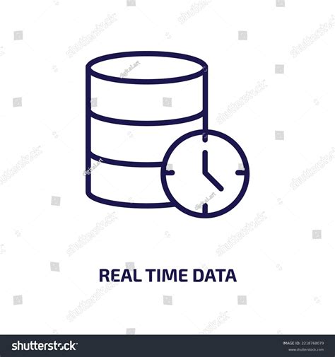 Real Time Data Icon General Collection Stock Vector Royalty Free