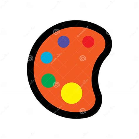 Color Palette Icon Line Isolated On White Background Black Flat Thin Icon On Modern Outline