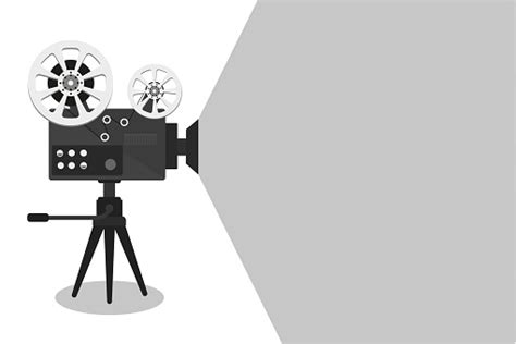 영화 시간 영화 프로젝터 영화 포스터 벡터 일러스트레이션 가정용 캠코더에 대한 스톡 벡터 아트 및 기타 이미지 가정용 캠코더 감독 고풍스런 Istock
