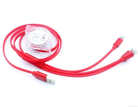 3 в 1 многофункционални прибираемата Usb таксуване кабел с микро Usb Тип C 8 ПИН за Iphone