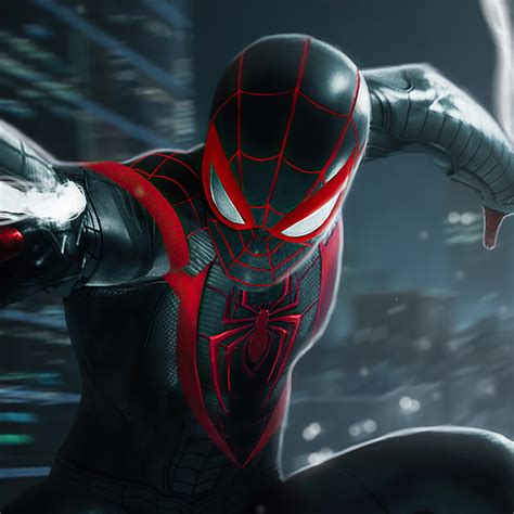 2248x2248 Resolution Miles Morales Spider Man Black Suit 2248x2248