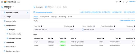 Create A Simple Cluster StackGres Documentation