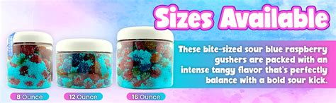 Cuza Candies Super Sour Blue Raspberry Gushers Super