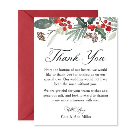 Christmas T Thank You Cards Thank You Card T Voucher By Paper