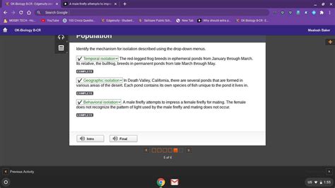 Behavioral Isolation Fireflies