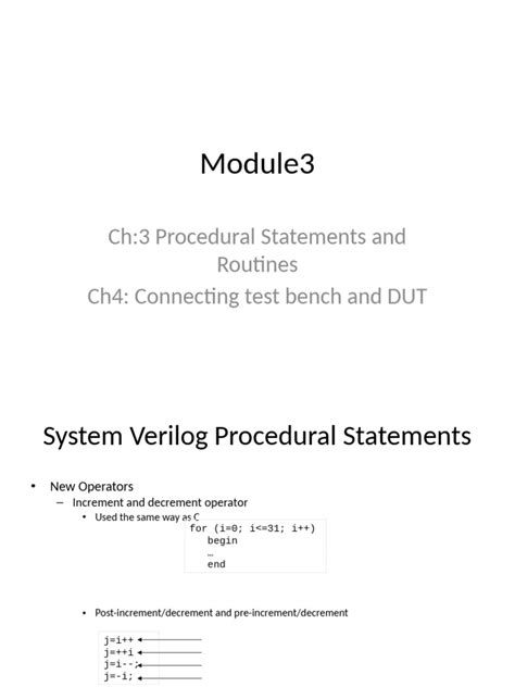 systemverilog module3 dec2021 pdf interface computing computer