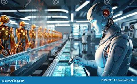 Automated Robotic In Manufacturing Industry Robotics And Ai In Production Stock Image Image