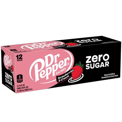 Dr Pepper Strawberries And Cream Zero 12 Pack 1800