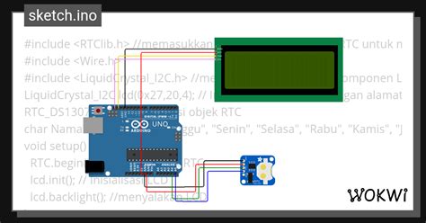 Jam Digital Lcd Wokwi Esp32 Stm32 Arduino Simulator