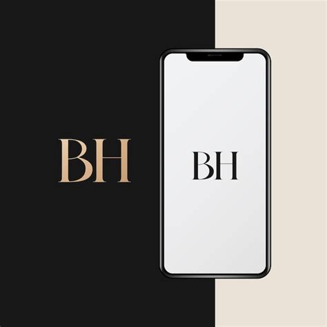 Premium Vector Bh Logo Design Vector Image