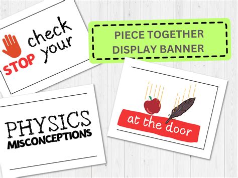 Physics Misconceptions Posters Physics Classroom Decor Wall Art