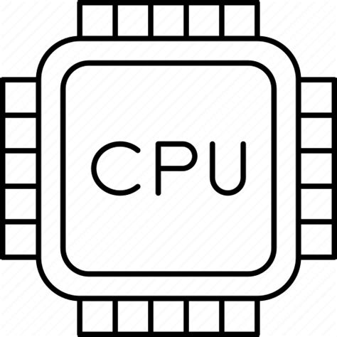 Cpu Processor Chip Motherboard Computer Icon Download On Iconfinder
