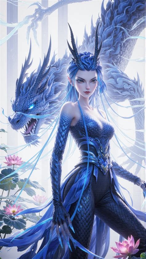 X敖闰西海龙王 国漫女神 哪吒之魔童闹海 F 1 Lora Deepblue Liblibai 花瓣网