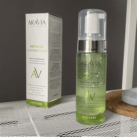 Пенка для умывания Aravia Anti-Acne с коллоидной серой Тонизирующая ...