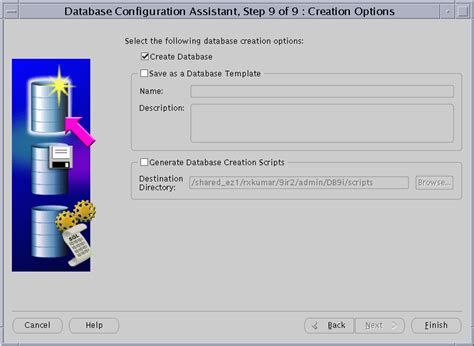 Creating Databases With The Database Configuration Assistant