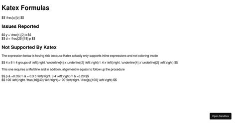 Katex Forked Codesandbox