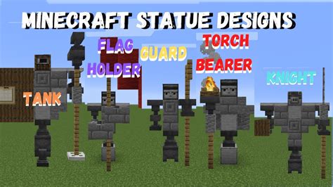 MINECRAFT STATUE DESIGNS How To Build Easy YouTube