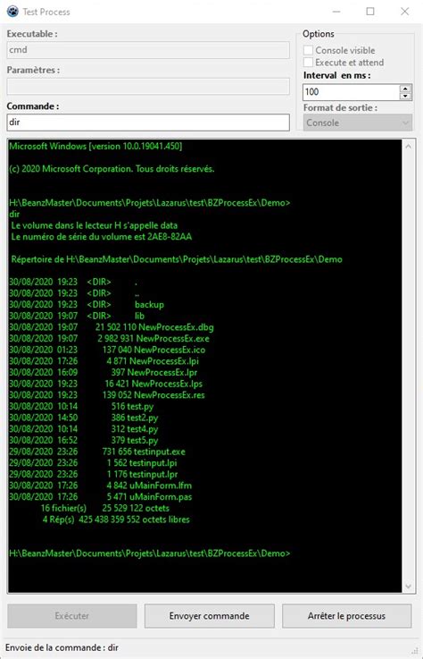 Lazarus Tprocess Redirection Dun Flux Python Vers Un Tmemo Page