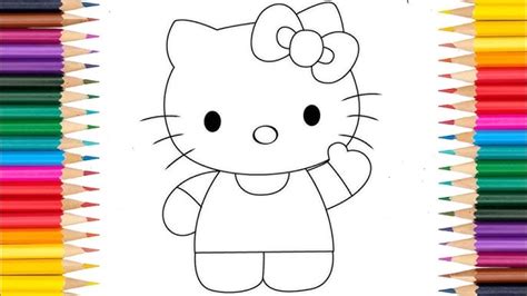 Hello Kitty Color Pencil Drawing