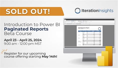 Iteration Insights On Linkedin Our Introduction To Power Bi Paginated Reports Beta Course Is