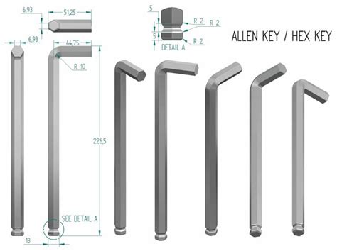 Hexagonal Key Download Free 3d Model By Furqan03 Cad Crowd