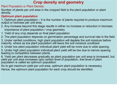 Seed And Sowing Methods Crop Density Geometry 1ppt