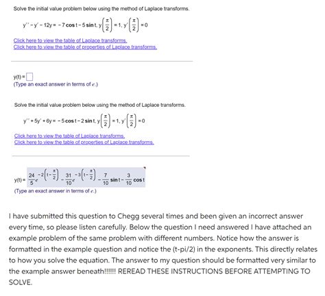 Solved Solve The Initial Value Problem Below Using The