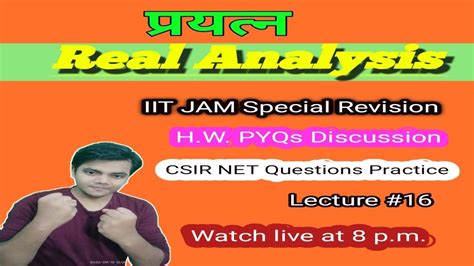 Real Analysis Csir Net Problems Revision Pdf Discussion Iit Jam