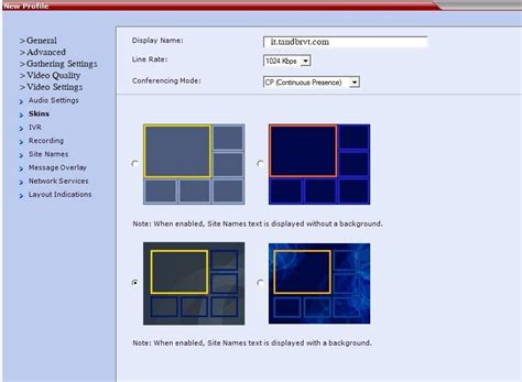 Polycom 1 4 Create Conference profile on MCU Polycom RMX Tạo Hồ sơ Cuộc họp trên MCU