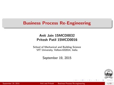 Business Process Reengineering Ppt