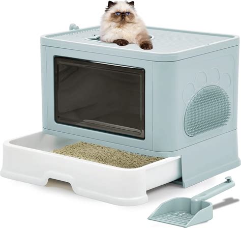 Yitahome Large Enclosed Cat Litter Box With Lid Cover Hooded Odorless