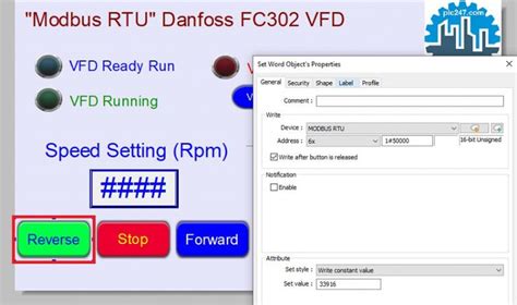 Weintek MT IE Modbus RTU Danfoss FC Tutorial Plc Com