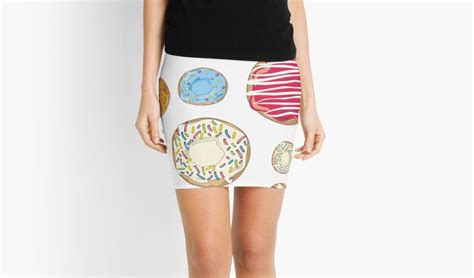 Donut Pattern Mini Skirts By Bigal3d Redbubble Mini Skirts Donut