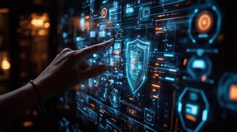 Cybersecurity Interface On A Digital Screen Generative Ai Premium Ai Generated Image
